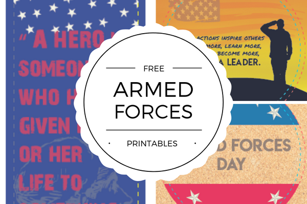 Free Armed Forces Bookmark and Coaster Printables - Quotes Jewelry