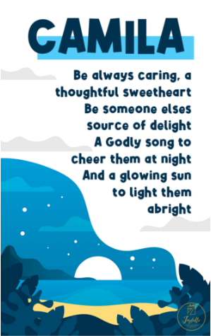 Baby and Kids Name Poems Printables - Camila - Quotes Jewelry