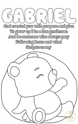 Baby and Kids Name Poems Printables - Gabriel - Quotes Jewelry