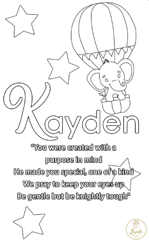 Baby and Kids Name Poems Printables - Kayden - Quotes Jewelry