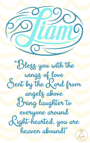Baby and Kids Name Poems Printables - Liam – Quotes Jewelry