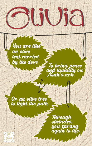 Baby and Kids Name Poems Printables - Olivia – Quotes Jewelry