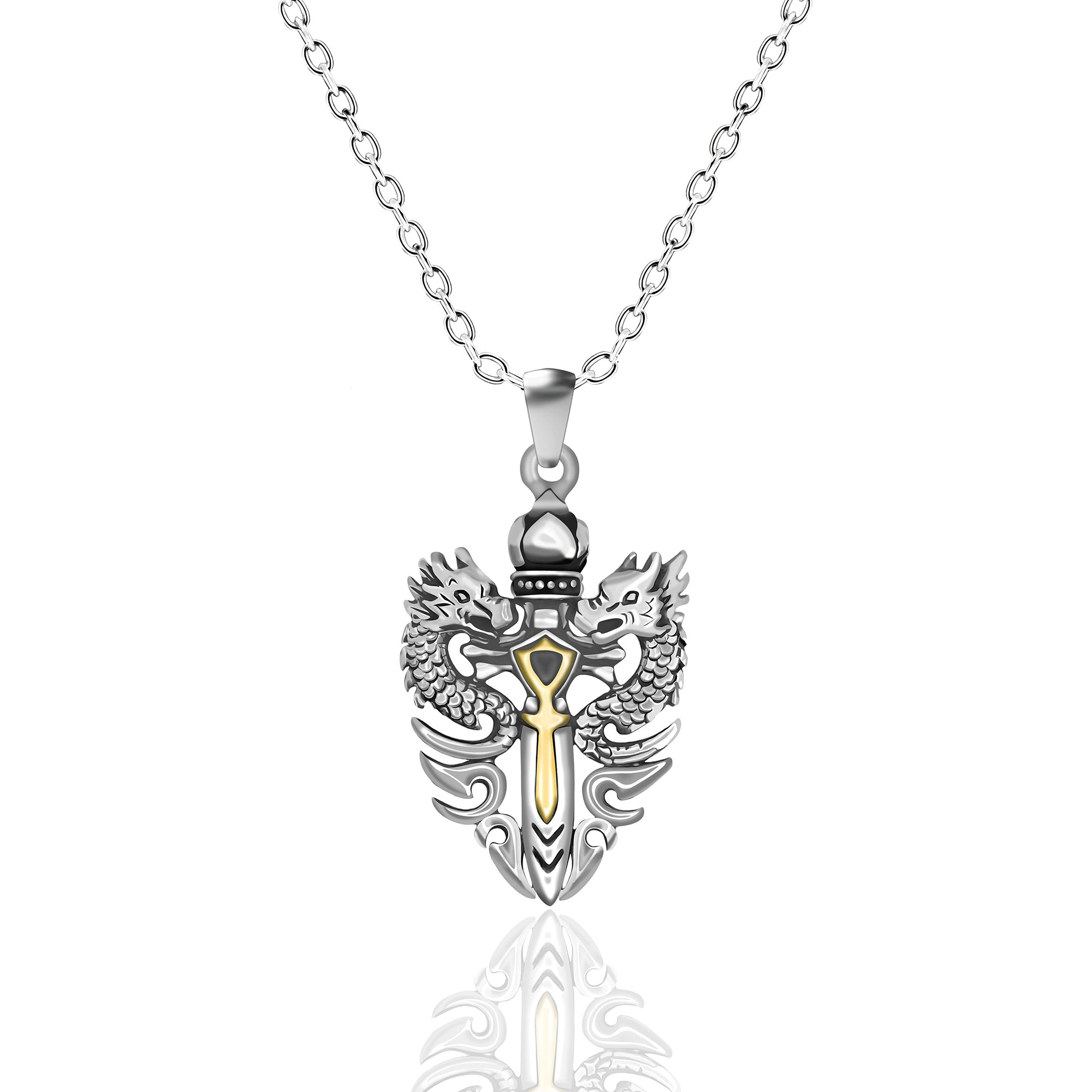 Drake Men's Dragon Pendant Necklace - Symbol of Strength and Renewal ...