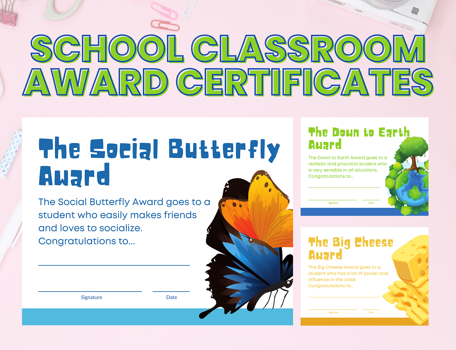 Free Back-To-School Printables Student Classroom Awards and Certificate ...